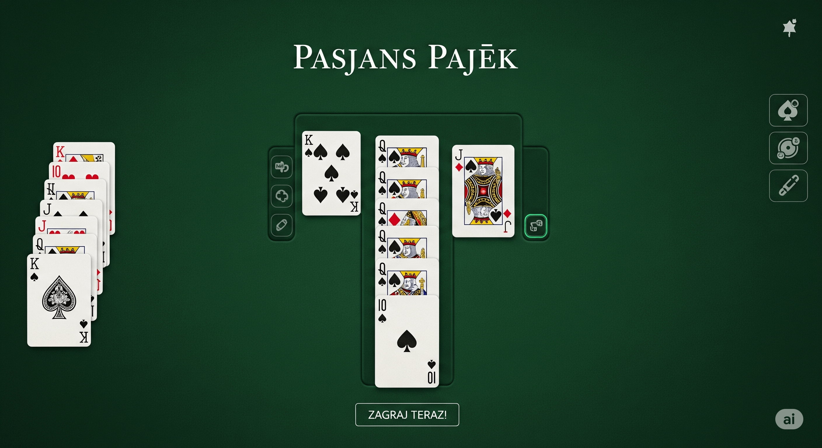 Pasjans Pająk Online – Zagraj Teraz za Darmo